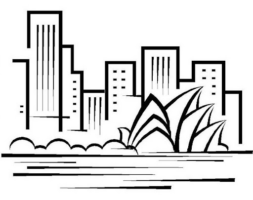 Un dibujo de un edificio - Imagui