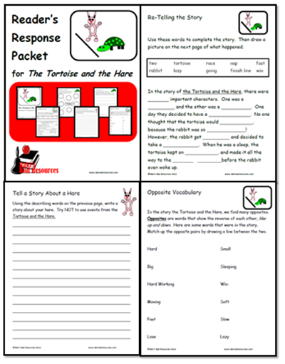 The Tortoise and the Hare Reading Response Packet - Classroom Freebies