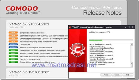 Comodo Internet Security 5.8 released