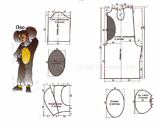 Patron disfraz oso - Imagui