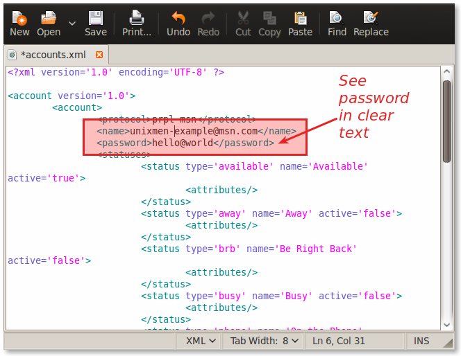Pidgin เก็บพาสเวิร์ดเป็น plain text…เฮ้ย จริงดิ! | Akedemo (o-o)
