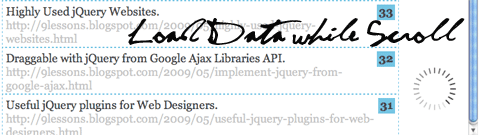 Load Data while Scrolling Page Down with jQuery and PHP