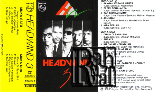 HEADWIND – HEADWIND 3 (1986) | Nostalgia Lagu-Lagu Melayu