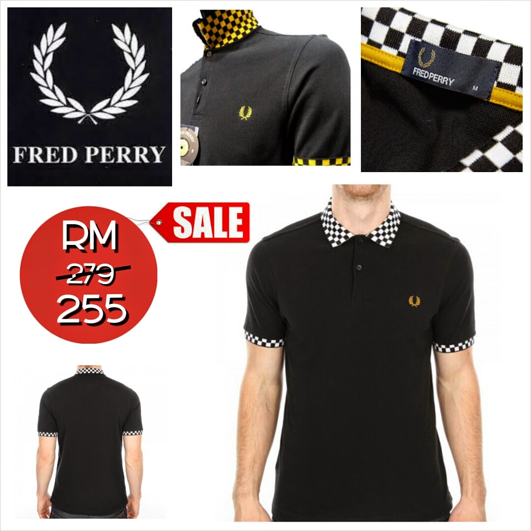 FRED PERRY 45'S Checkerboard Polo (Black) ~ SALE! - SHANTEK COLLECTION