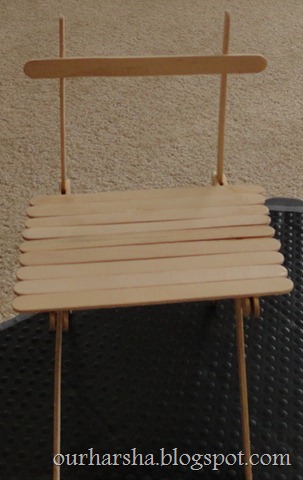 ::My Hobbies::: Popsicle sticks Chair
