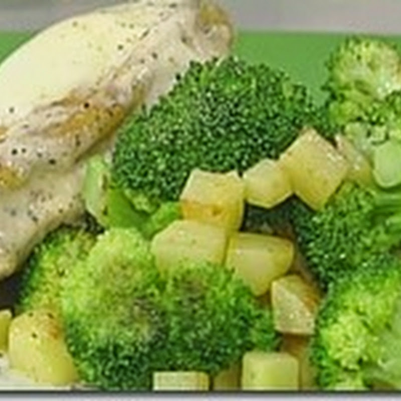 Pollo ruspante con mozzarella e insalatina di cime di rapa e patate