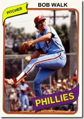 1980 Baseball Card Update: 1980 Philadelphia Phillies (1st): 91-71, 1up