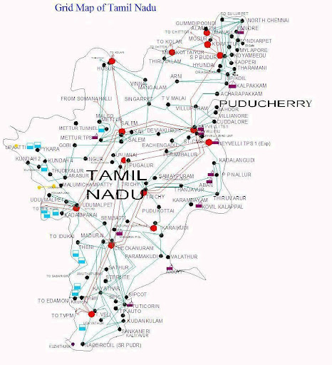 KNOWLEDGE IS POWER: TANTRANSCO ltd Electricity Grid map of TamilNadu