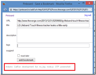 Information Transmogrification: Add to Pinboard from Feedly