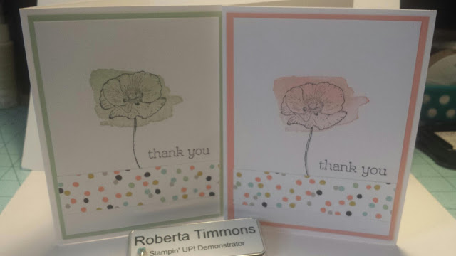 Stamp with Roberta: March Thank you - Happy Watercolor