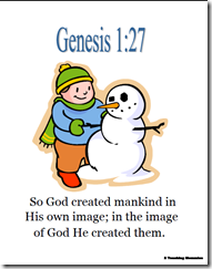 Memory Verse Helps-Genesis 1:27