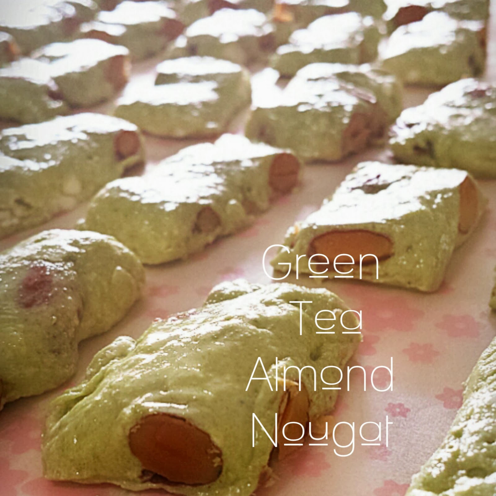 Jolyn: Chewy Green Tea Almond Nougat