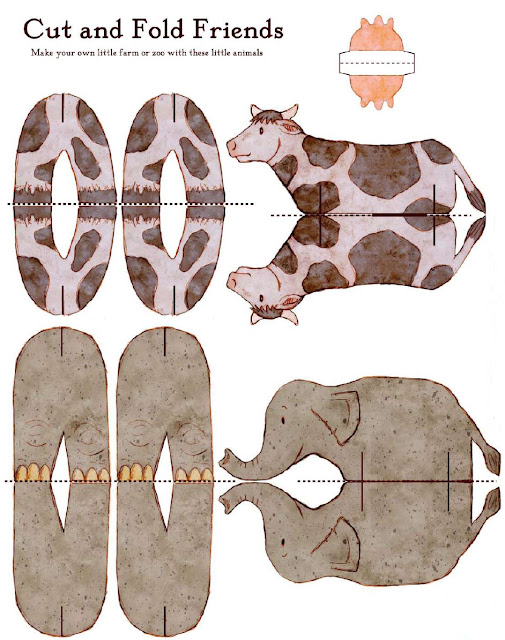 RECORTABLES DE ANIMALES - RECORTAR Y MONTAR ANIMALES