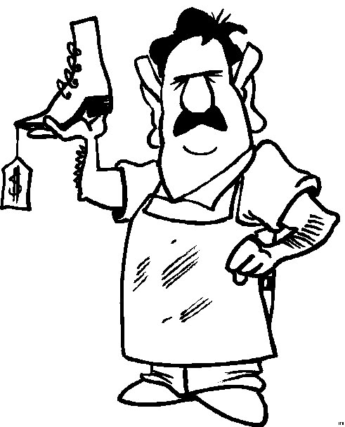 Zapatero Schoenmaker Beroepen Kleurplaten Zapateros Sapateiro Arbeit ...