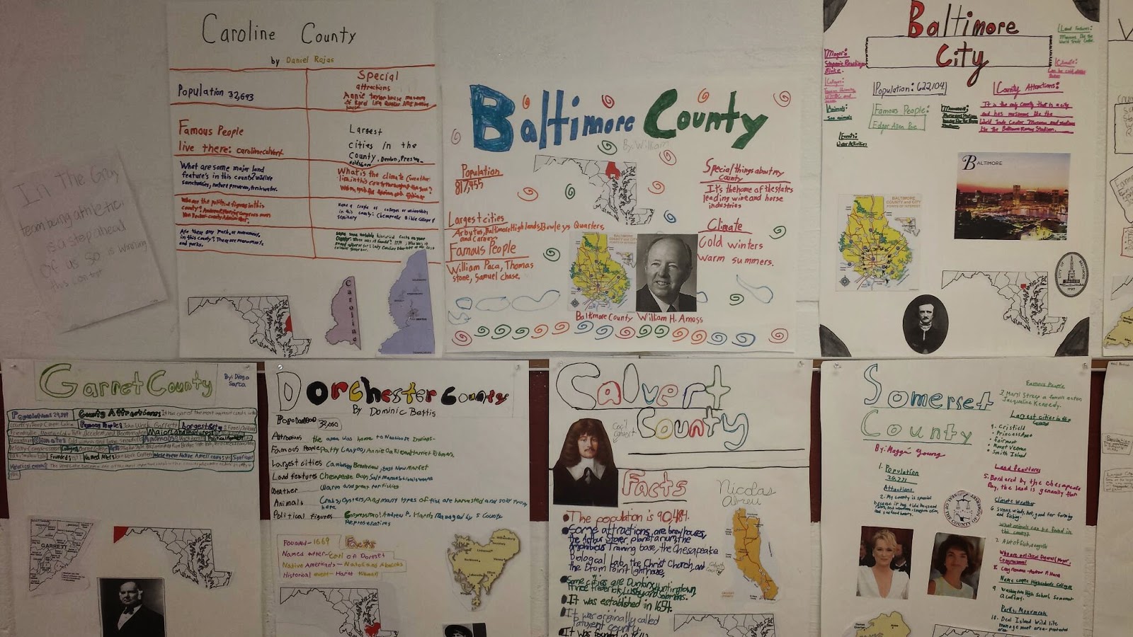 Mrs. Balog's Fourth Grade Class: Maryland county projects
