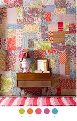 A Little About......: A Little About.....Patchwork Wallpaper
