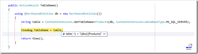 Mrkt 的程式學習筆記 動態取得 Entity Framework 中 Entity 對應的 Tablename