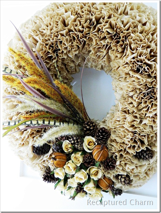 Recaptured Charm: Fall Coffee Filter Wreath