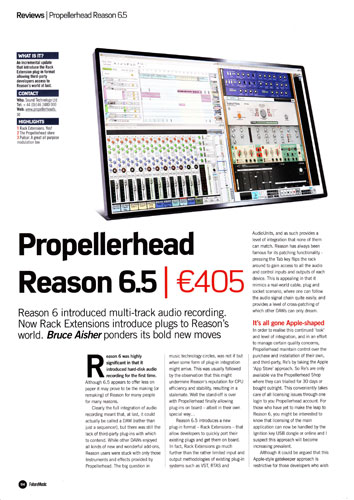 Propellerhead | Reason 6.5 | Future Music magazine review