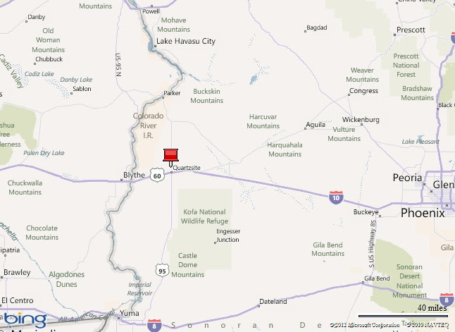 Quartzsite Arizona Map