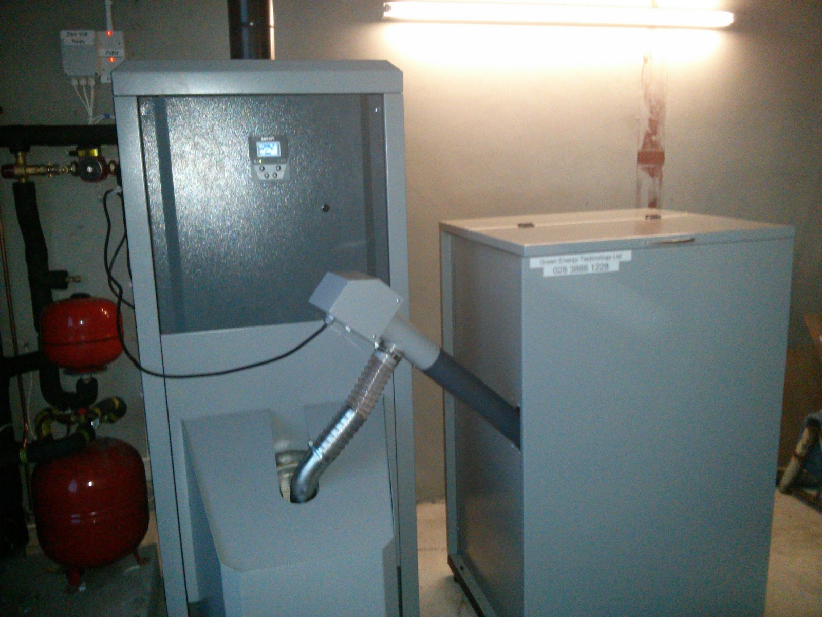 Green Energy Technology: 40kw wood pellet boiler installation
