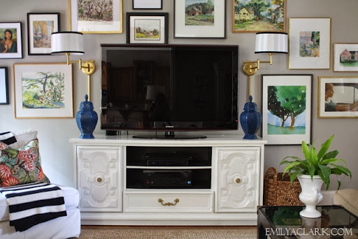 Using a Dresser as Our TV Console Emily A. Clark