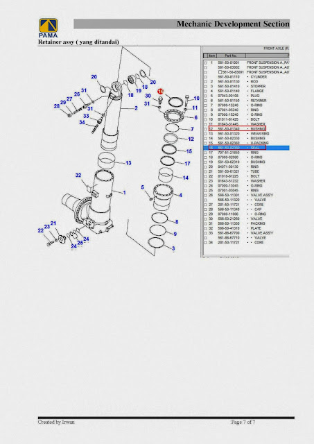 Aftra: Repaire suspensi HD785-7