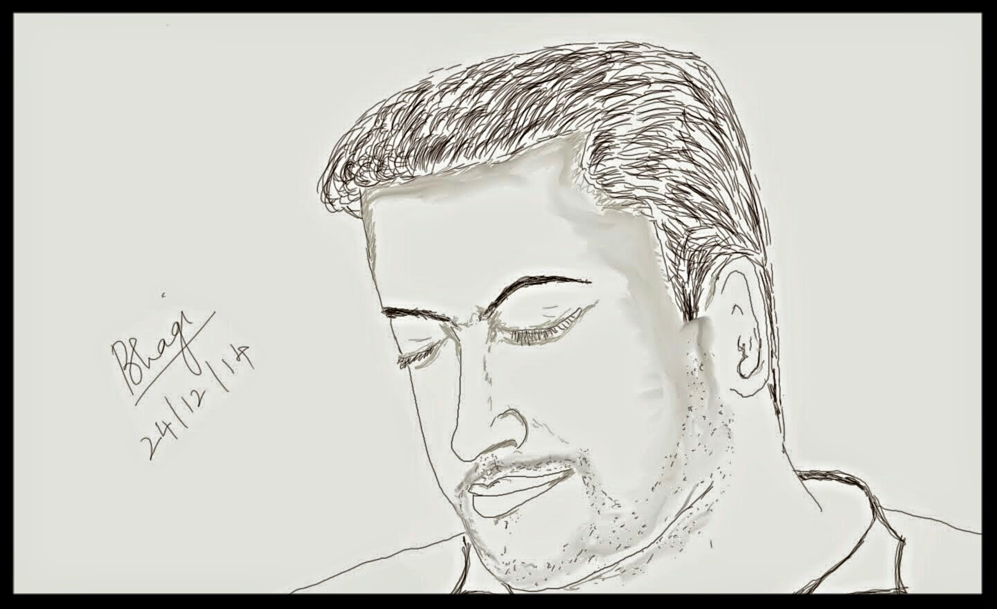 Art: Sketch of actor surya..!