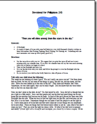 Memory Verse Helps-Philippians 2:15