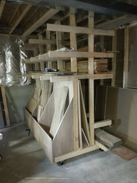 Chad's Workshop: Large movable lumber rack/cart