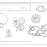 FICHAS DE LA LETRA A PARA NIÑOS DE PREESCOLAR