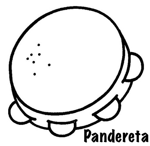 DIBUJOS DE PANDERETAS PARA COLOREAR