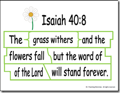 Memory Verse Helps-Isaiah 40:8