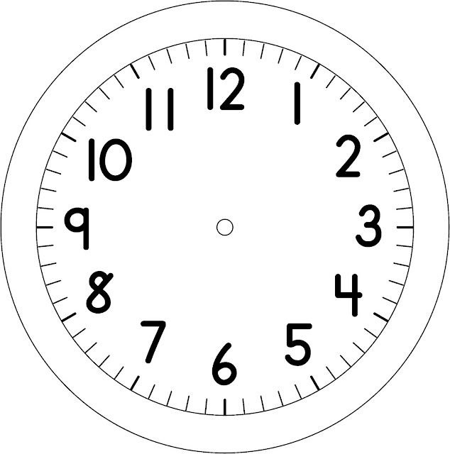 Dibujos de reloj para aprender la hora