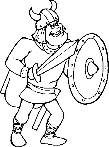 COLOREAR DIBUJOS DE VIKINGOS