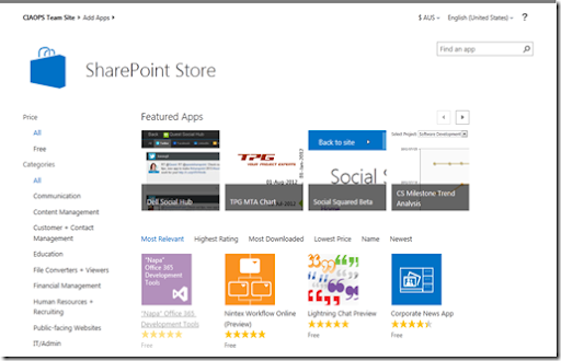 SharePoint Online getting a store – CIAOPS