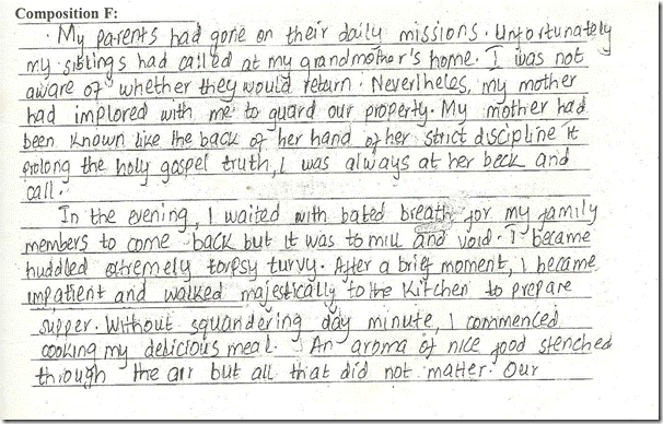 k.c.p.e revision resource: KCPE 2004 Composition analysis