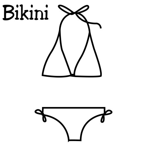 Verbieten Unendlich Zu Binden Bikini Dibujo Westen Durchbohren Wählen