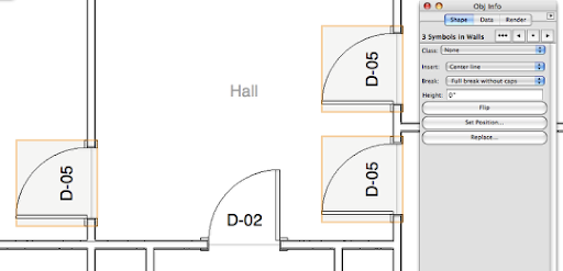 Architectural Drafting in VectorWorks: Adding doors of various kinds