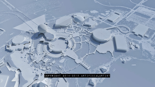 Epcot 3D: Epcot 3D model progress - update