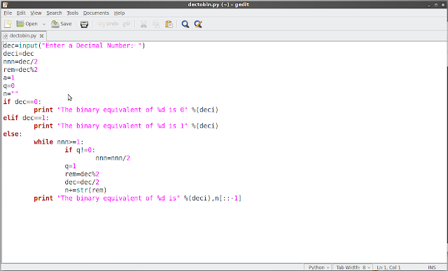 Python Palace: Decimal to Binary