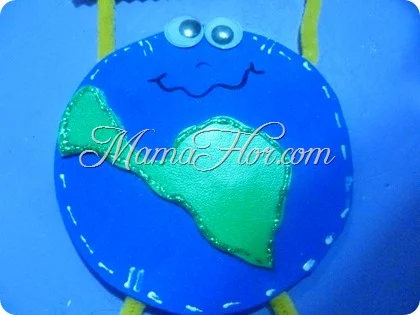 Manualidad para el Día de la Tierra: Pin Cuidemos al Planeta - MamaFlor.com