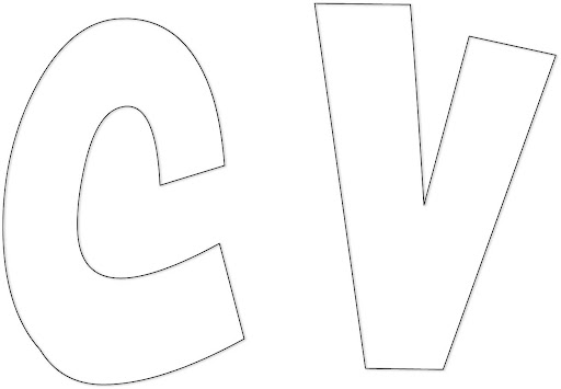 Moldes de letras infantiles a color - Imagui