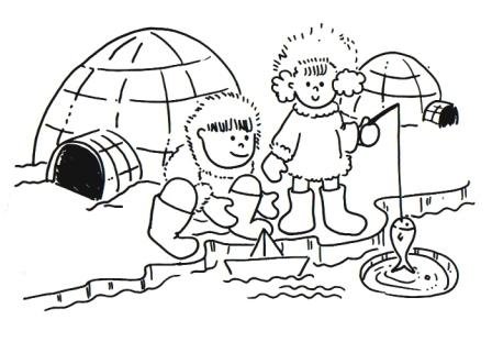 COLOREAR DIBUJOS DE ESQUIMALES