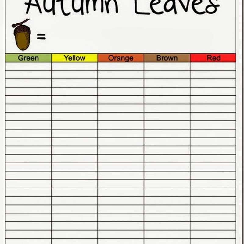 Autumn Leaf Sorting Graph - NSPA Homeschooling Hub