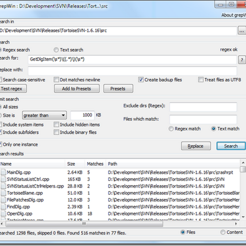 Gui Based Grep Tool For Windows 6460