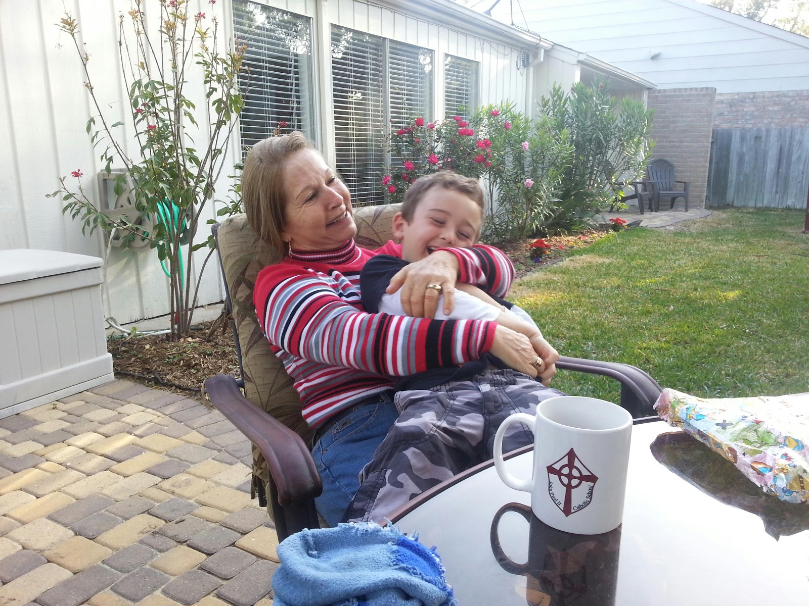 Courtney Family Blog: Hangin out on the Patio