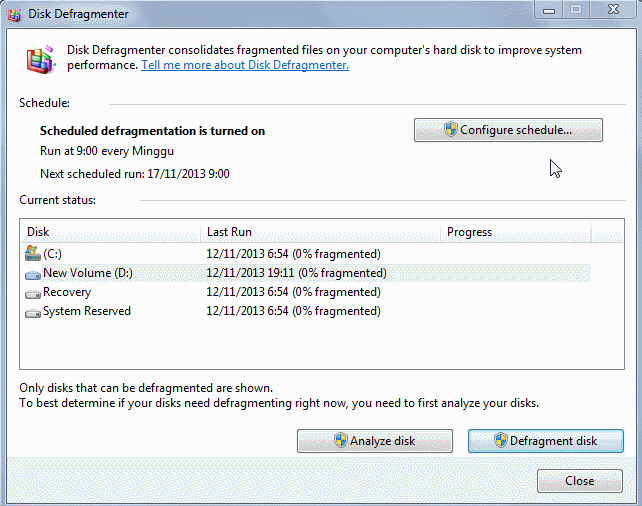 CREATIVITY: Disk Defragmenter