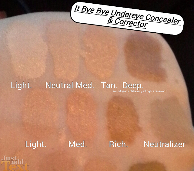 It Bye Bye Under-Eye Concealer & Corrector; Review & Swatches of Shades