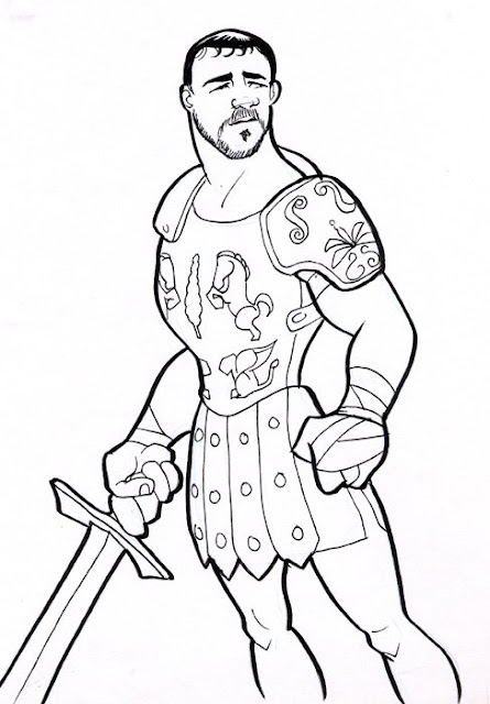Gladiadores Colouring Pages Sketch Coloring Page